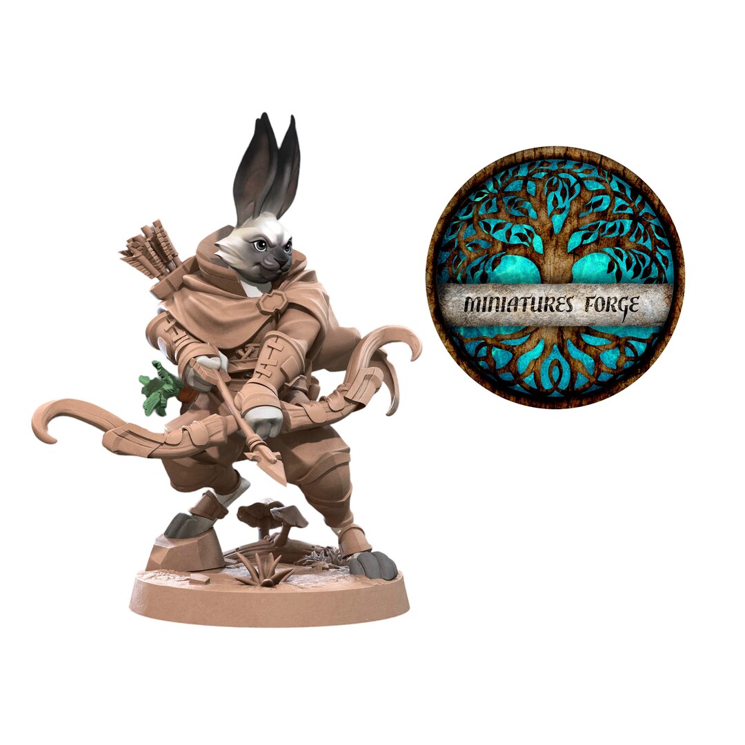 Btb Harengon Ranger Miniature Dungeons and Dragons Mini Rpg Epic ...