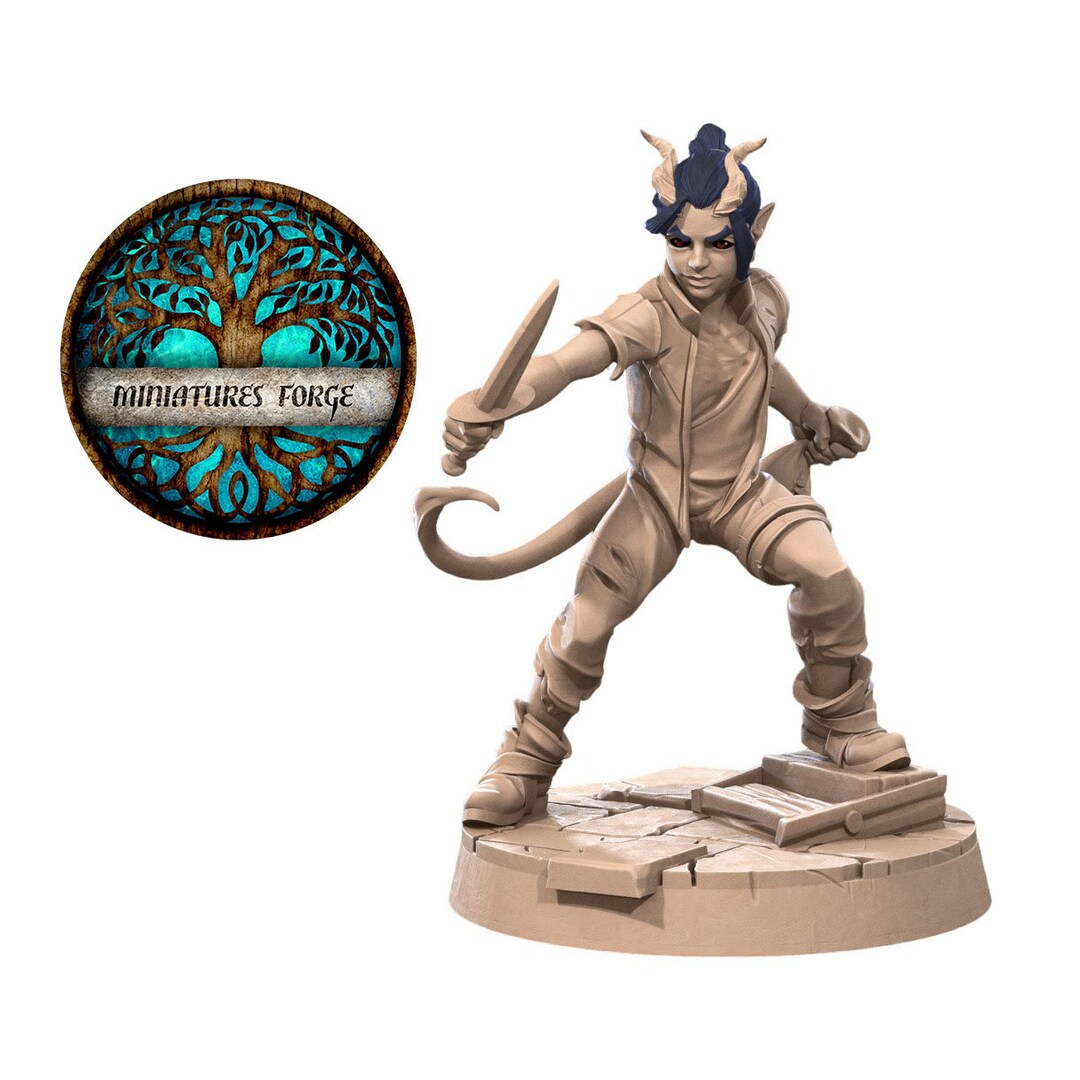 Btb Tiefling Child Girl Miniature Dungeons and Dragons Mini - Etsy Canada