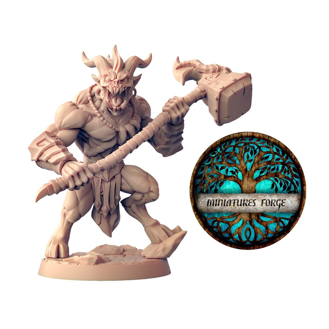 Ag Demon Guard Hammer Artisan Guild Dungeons and Dragons Mini - Etsy