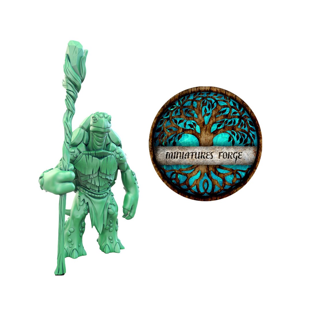 Rgs Turdle Staff Miniature Dungeons and Dragons Mini - Etsy