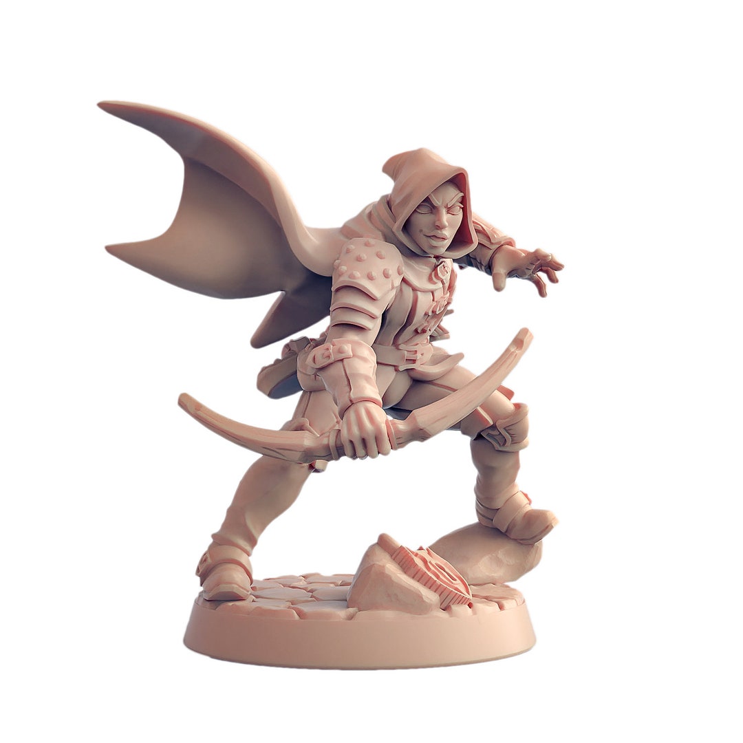 Ag Female Thief Miniature Archer With Hood Human Dungeons and Dragons ...