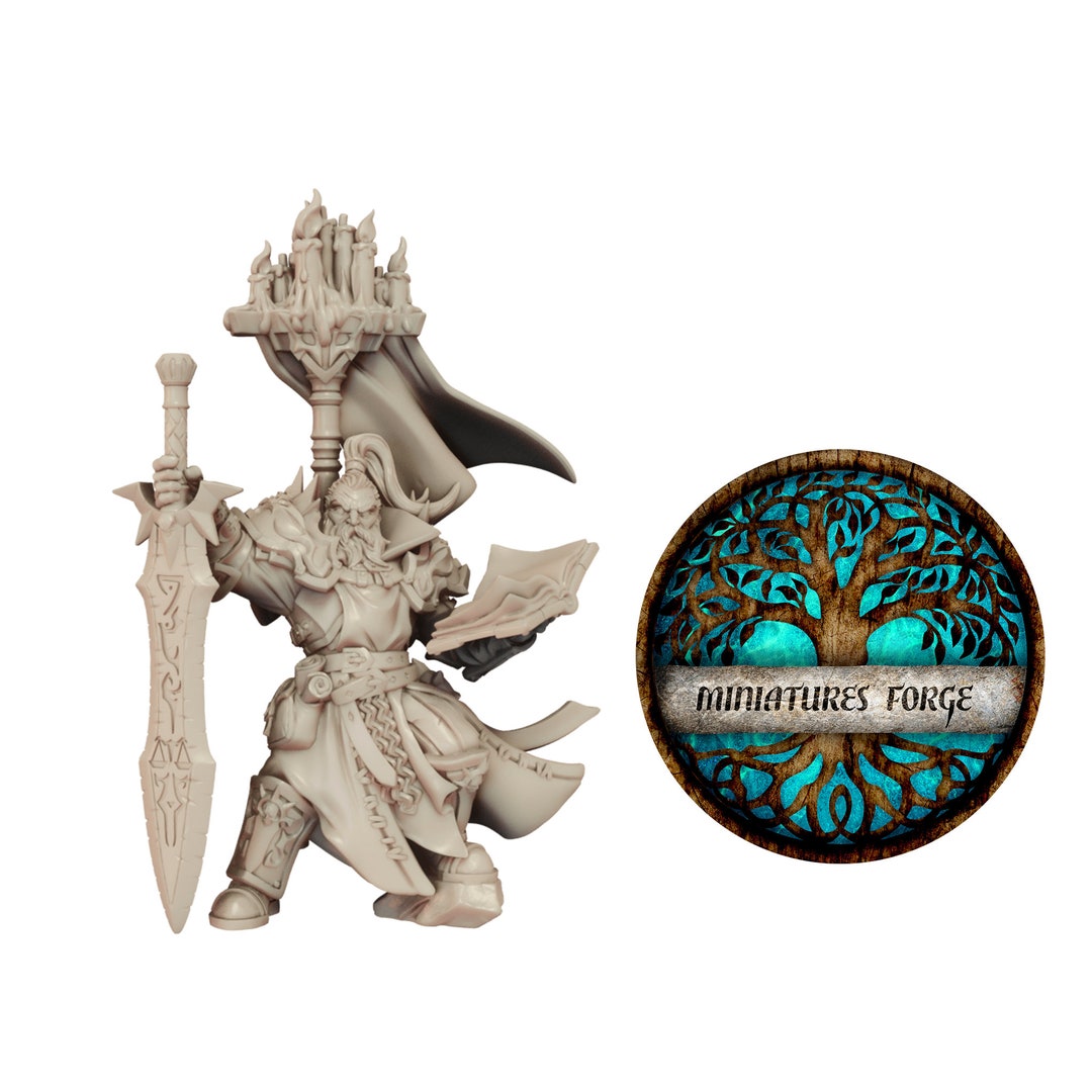Cleric Miniature Templar Miniature Paladin Lord Commander With Sword ...