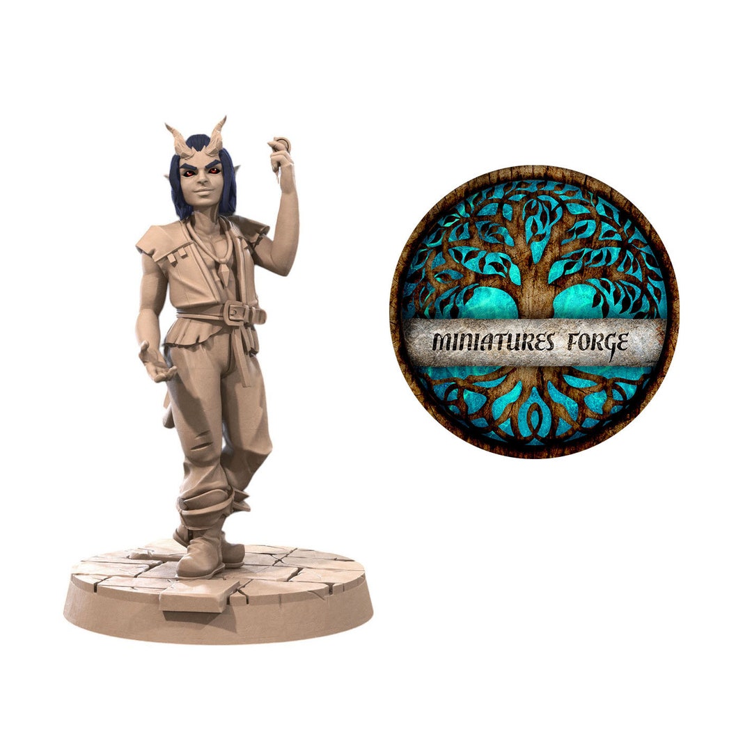 Btb Tiefling Child Boy Miniature Dungeons and Dragons Mini - Etsy