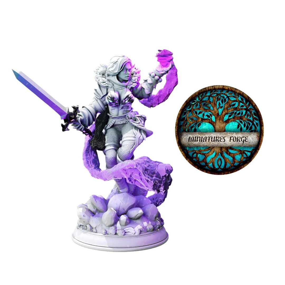 Mage Sorcerer Miniature Female Wizard Halfling Caster Tirina Rose Dms ...