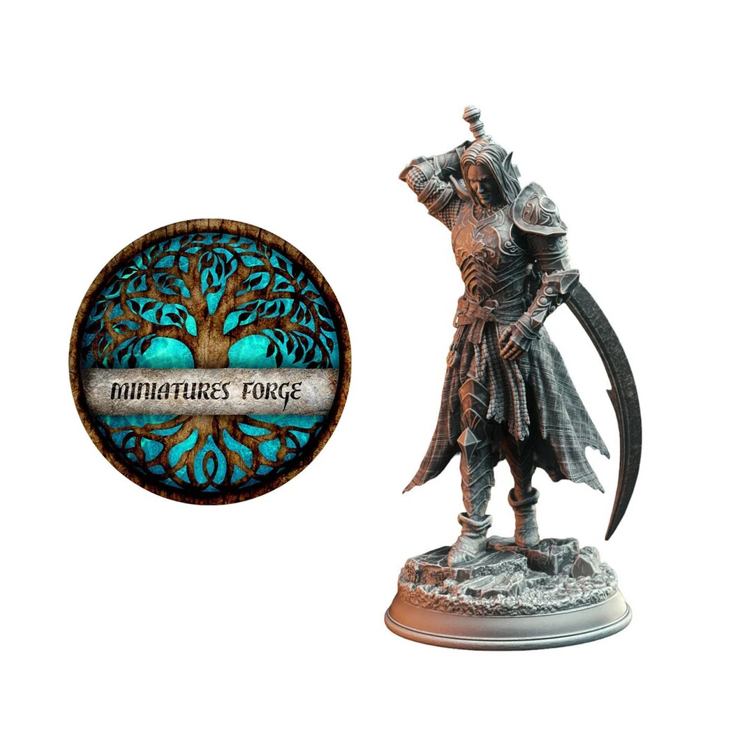 Drow Moon Paladin Miniature Relethyr Dms Dungeons and Dragons Mini ...