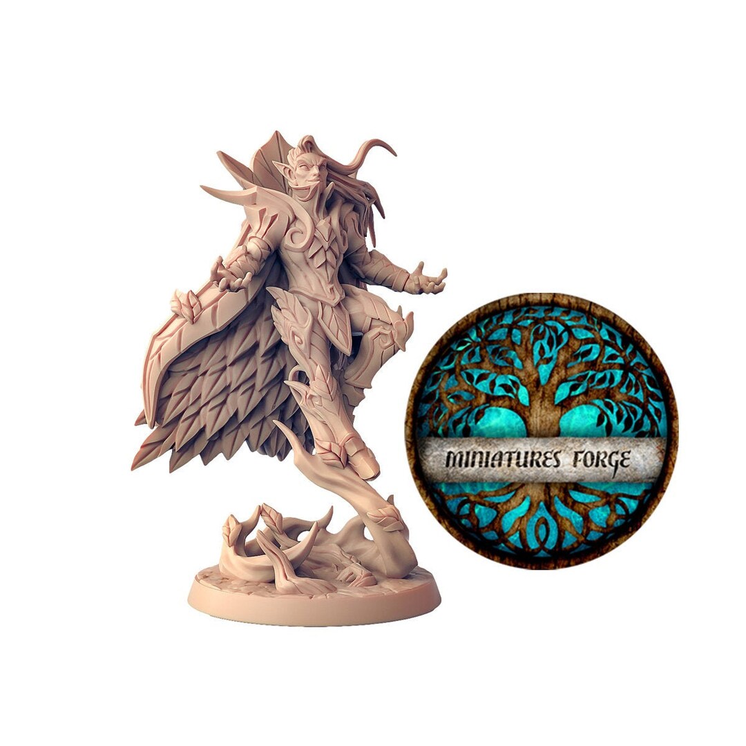 Elf Sorcerer Miniature Ag Dungeons and Dragons Mini Druid Sorcerer ...