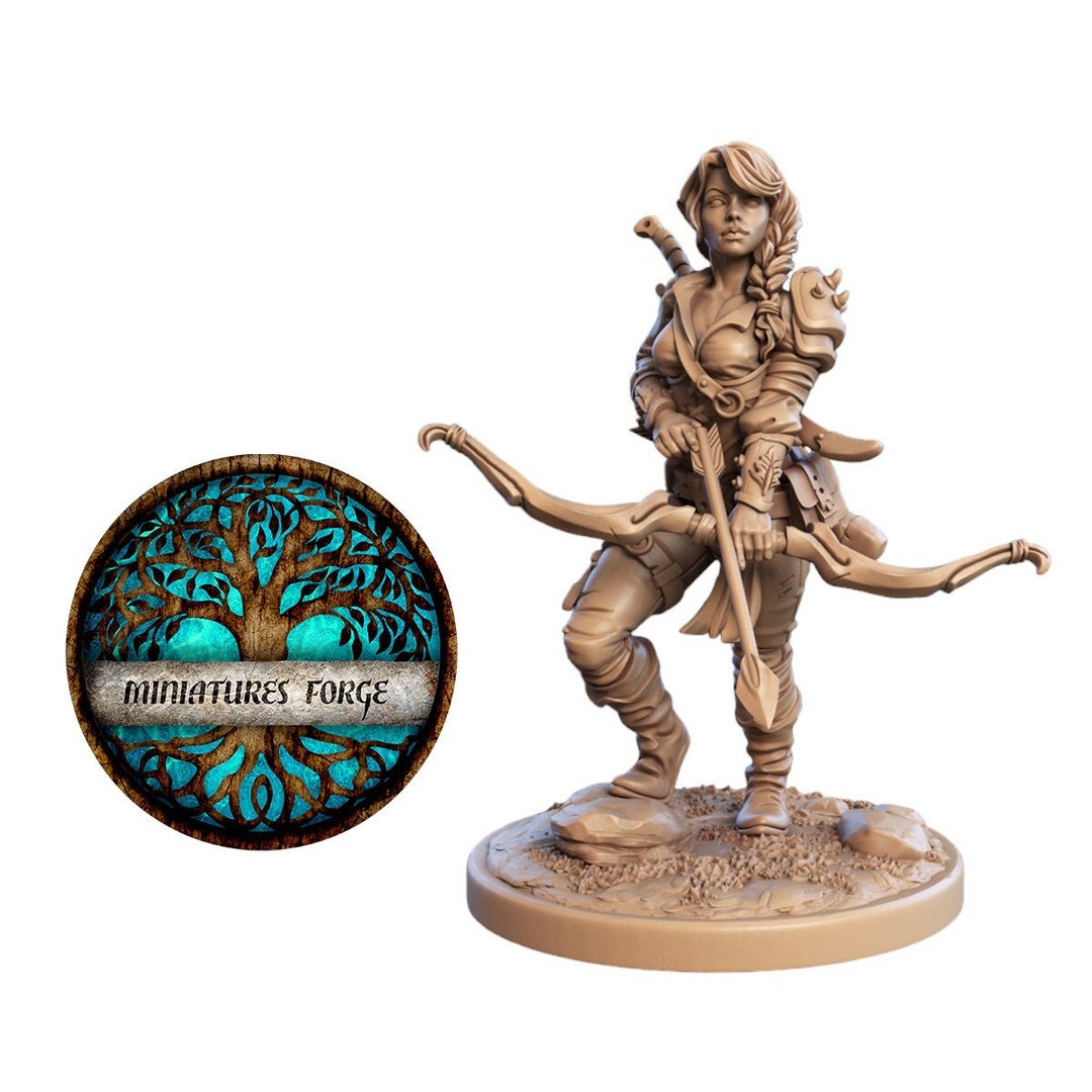 Lila Elven Ranger Dungeons and Dragons Mini Ranger DMS Rogue Hunter ...