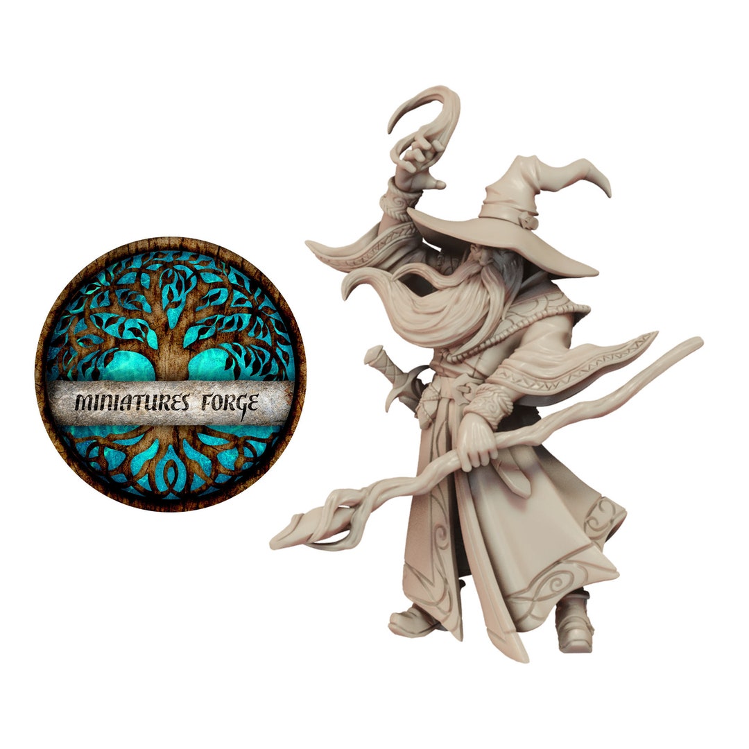 Wizard Miniature Human Mage Sorcerer Cornelius Ag Dungeons and Dragons ...