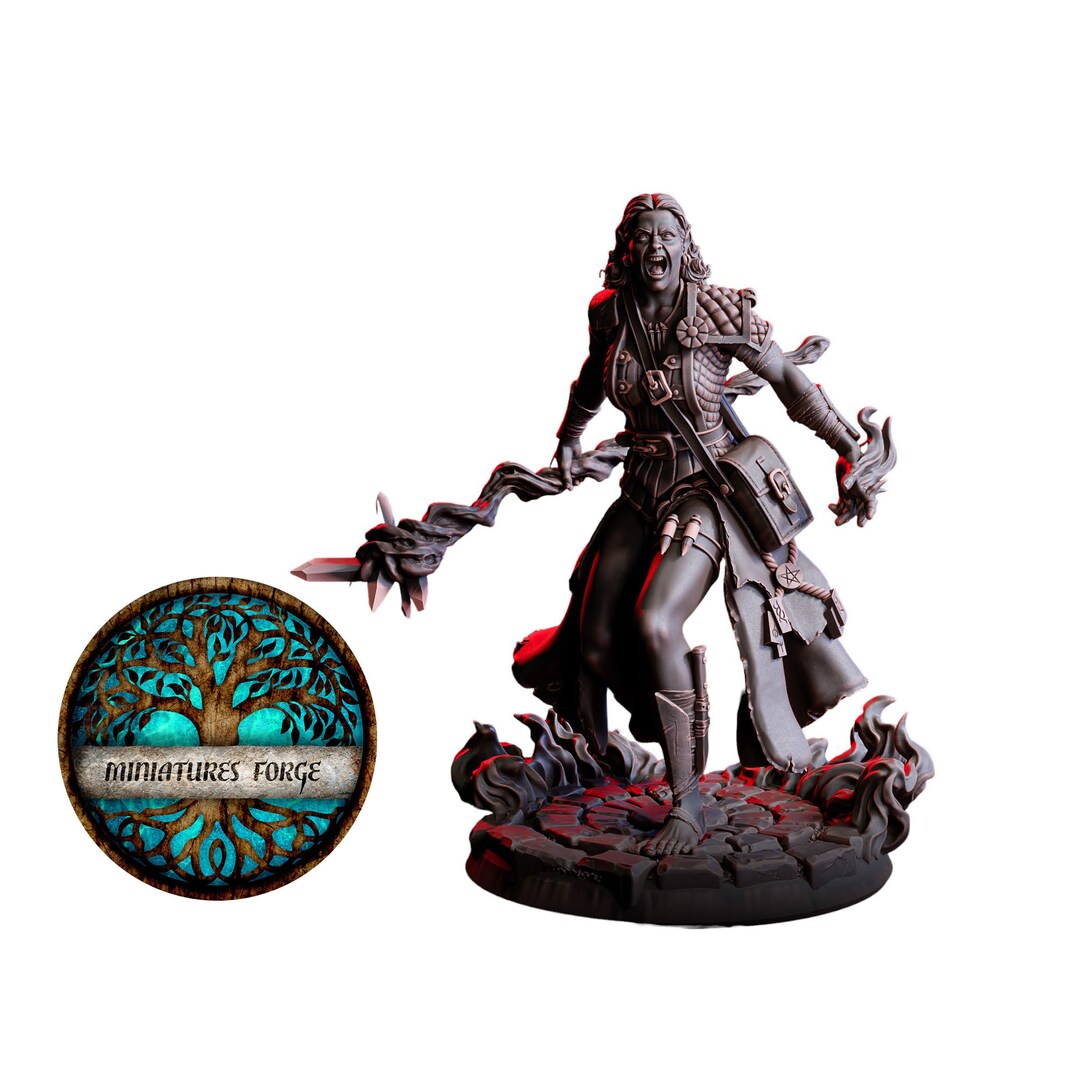 Fog Lygia Elven Rage Flesh of Gods Dungeons and Dragons Mini - Etsy