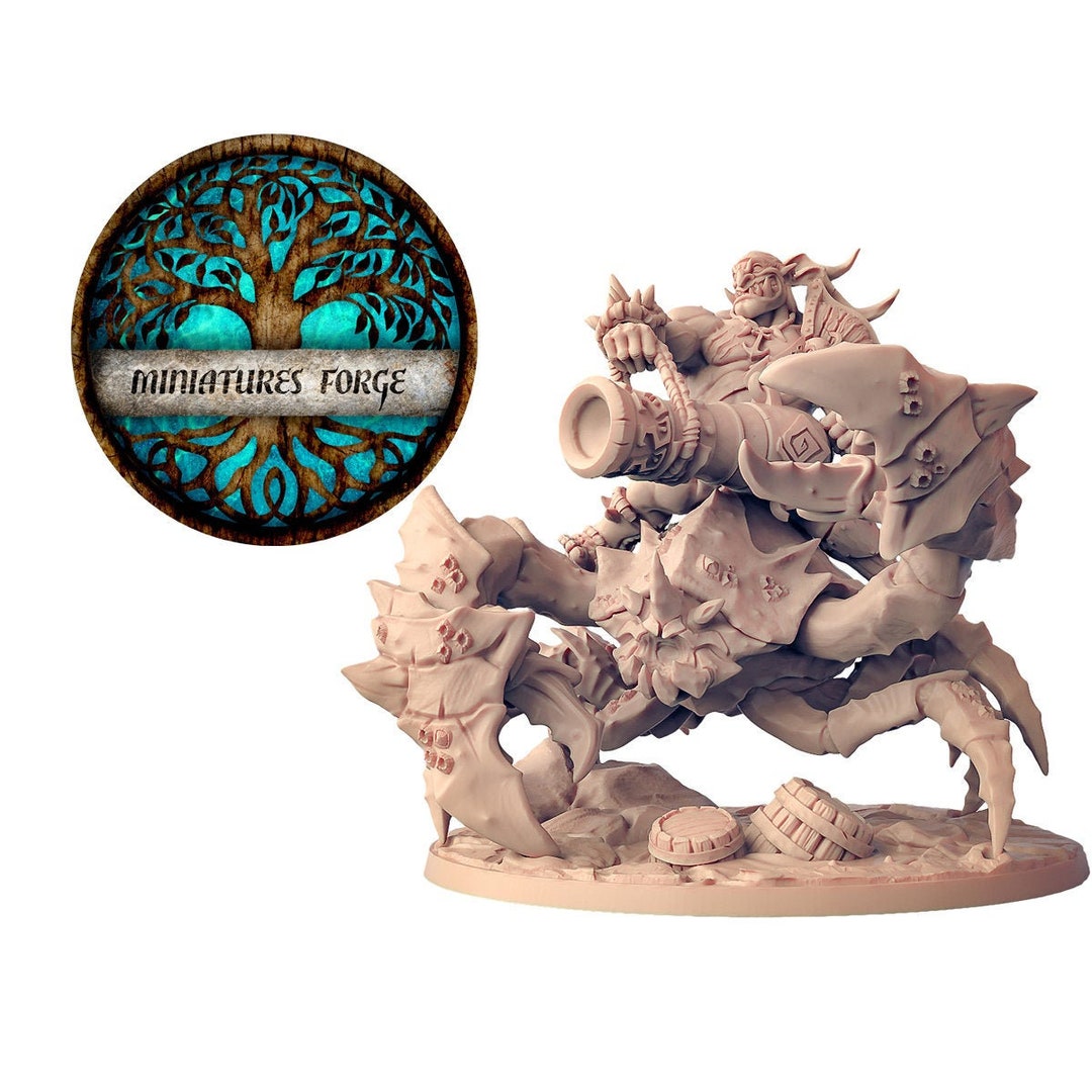 Ogre on Giant Crab Mount Get FREE Wooden RPG Engraved BOX Miniatures ...