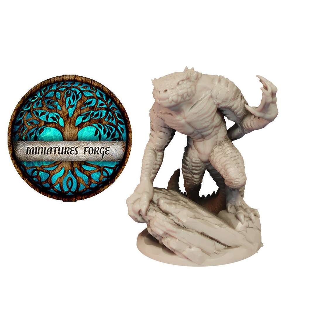Rp Troglodyte Final 50mm Miniature Dungeons and Dragons Mini - Etsy