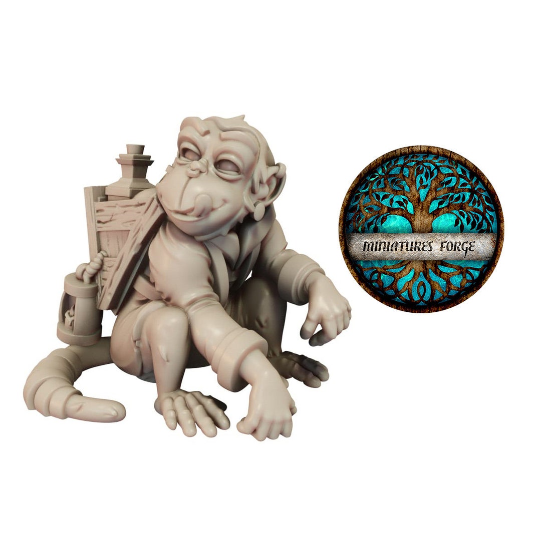 Monkey Miniature Cnp Moonk Merchant A Compation Dungeons and Dragons ...