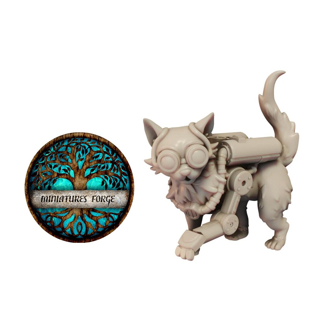 Cat Miniature Cnp Bimba Artificer A Compation Dungeons and Dragons Mini ...
