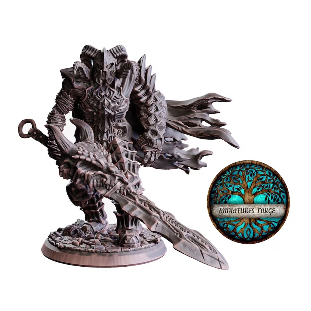 Fog Cursed Dragon Knight Miniature Paladin Cleric Flesh of Gods ...