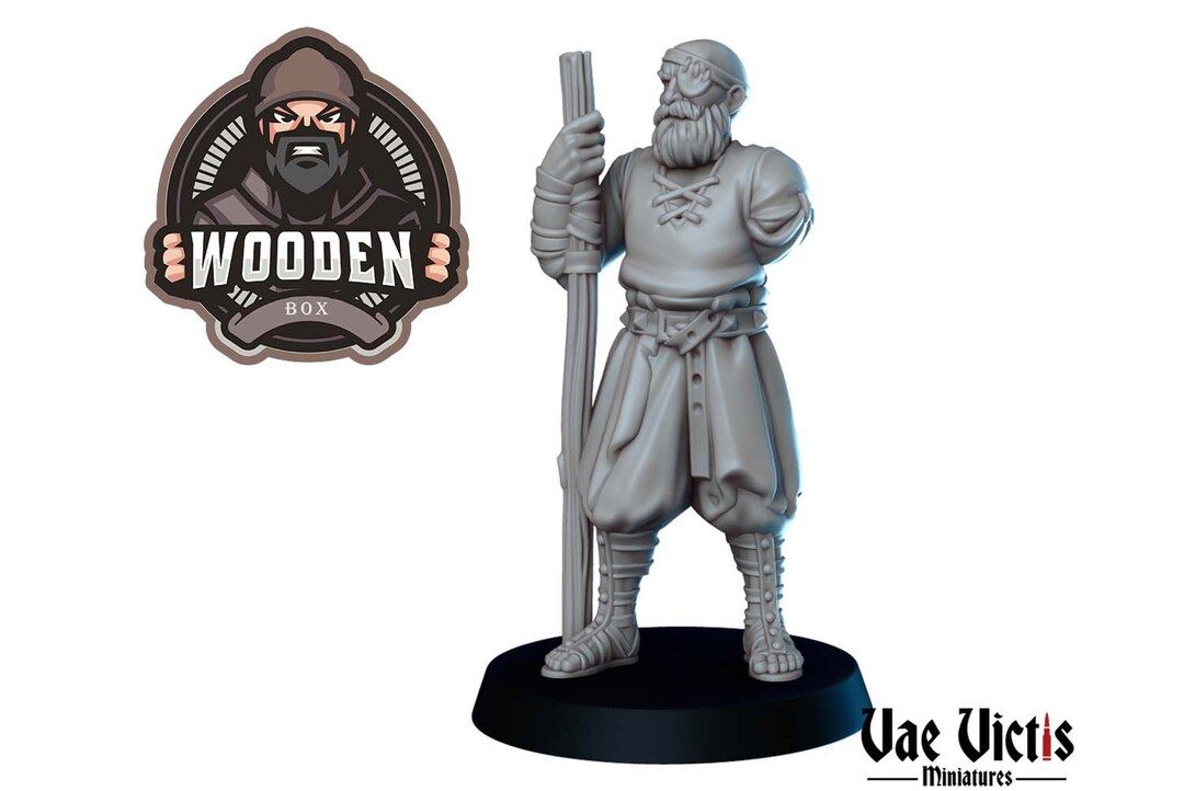 Vv Old Veteran Fighter Dungeons and Dragons Mini - Etsy