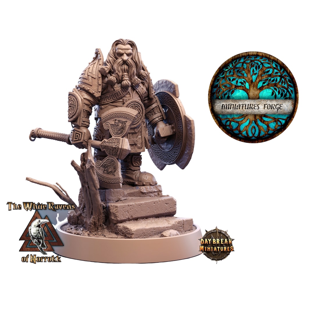 Db Dwarf High Thane Ragnar Dwarf Cleric Miniature Dungeons and Dragons ...