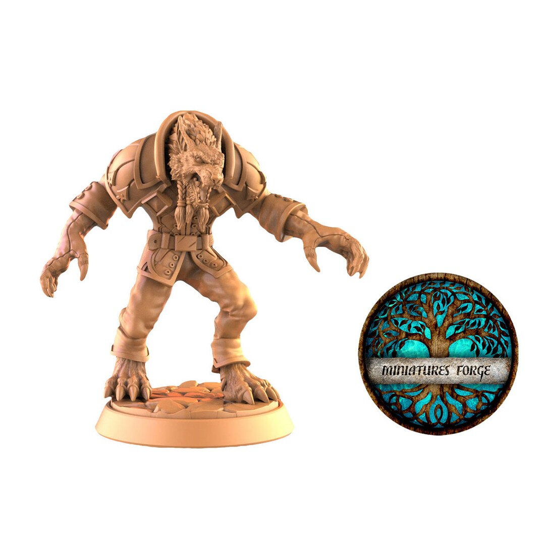 M3D Werewolf Awaiting Get FREE Wooden RPG Engraved BOX Miniatures for ...