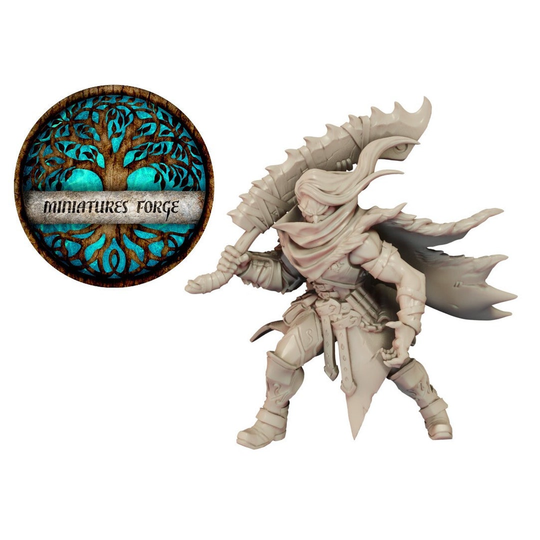 Ag Captain Fenrir the Silver Hunter Miniature Human Dungeons and ...