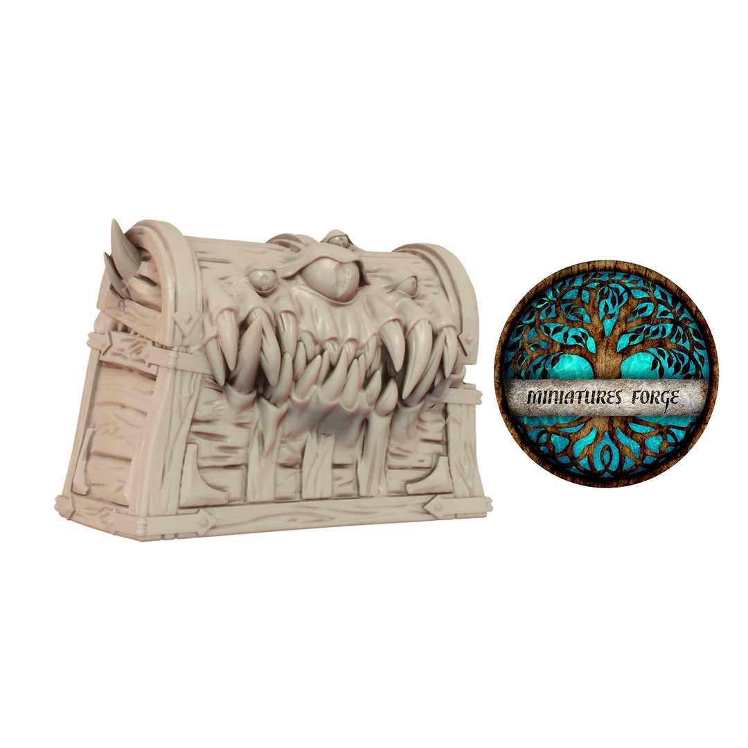 Mimic Miniature C Treasure Chest Mimic Mini Dungeons and Dragons RPG ...