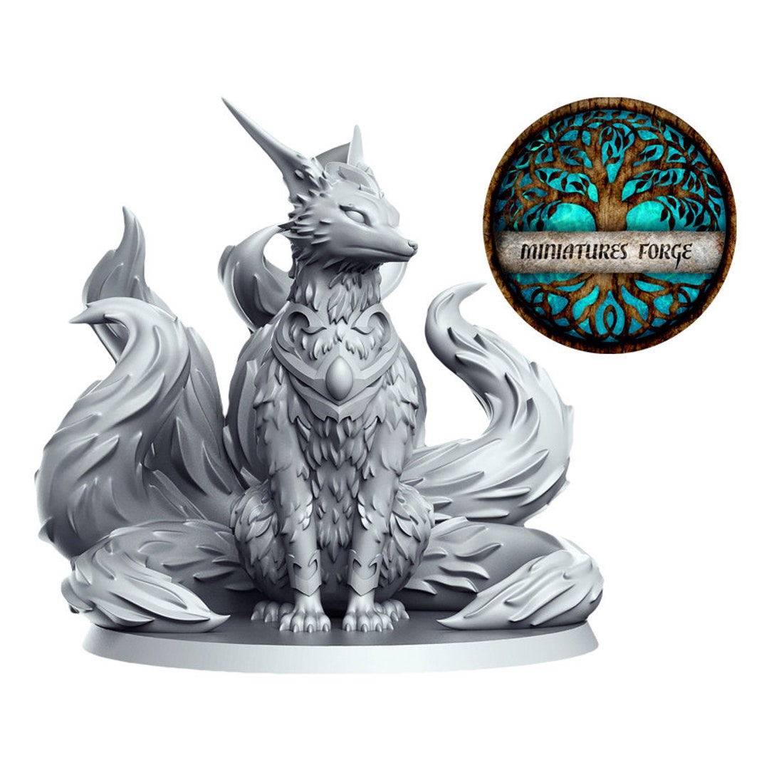 Tsune Fox Princess Miniature Dungeons and Dragons Mini - Etsy