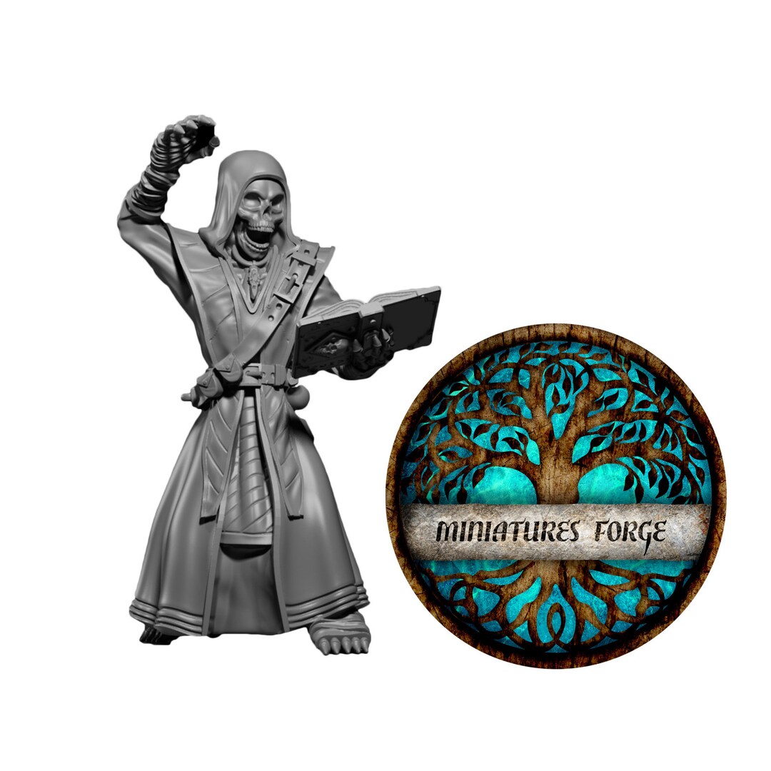 Skeleton Acolyte Miniature Dungeons and Dragons Mini Miniatures - Etsy