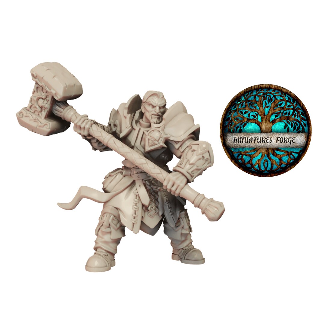 Cleric Miniature Templar Miniature Paladin Lord Commander With Mual ...