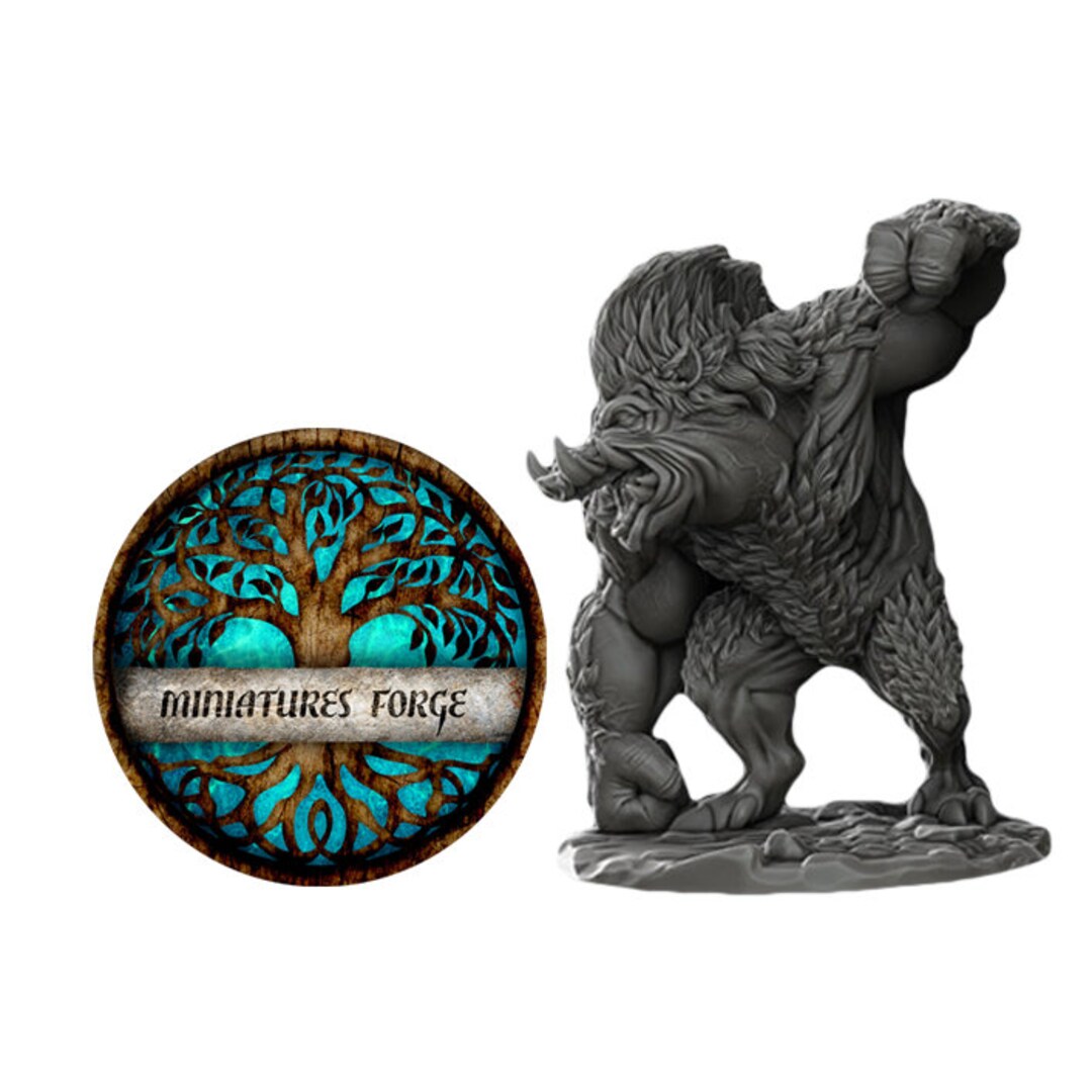 Rp Were Boar 50mm Base Dungeons and Dragons Mini - Etsy