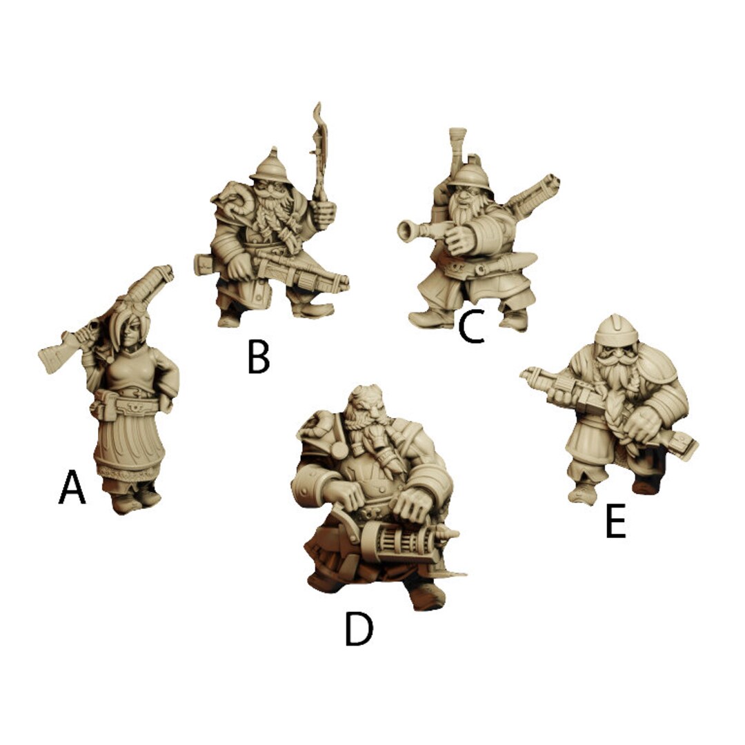 Mf Dwarf Gunner Set Get FREE Wooden RPG Engraved BOX Miniatures for ...