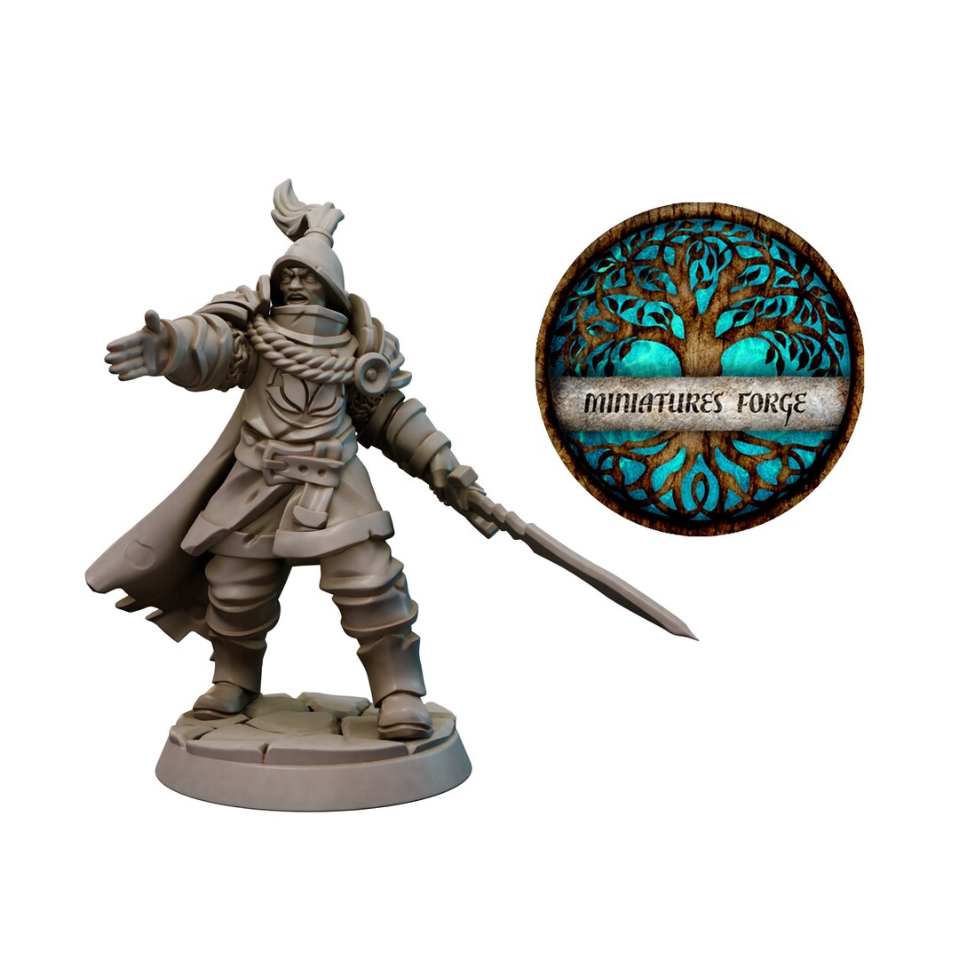 Gm Sergeant Miniature Dungeons and Dragons Mini Cleric Paladin Warrior ...
