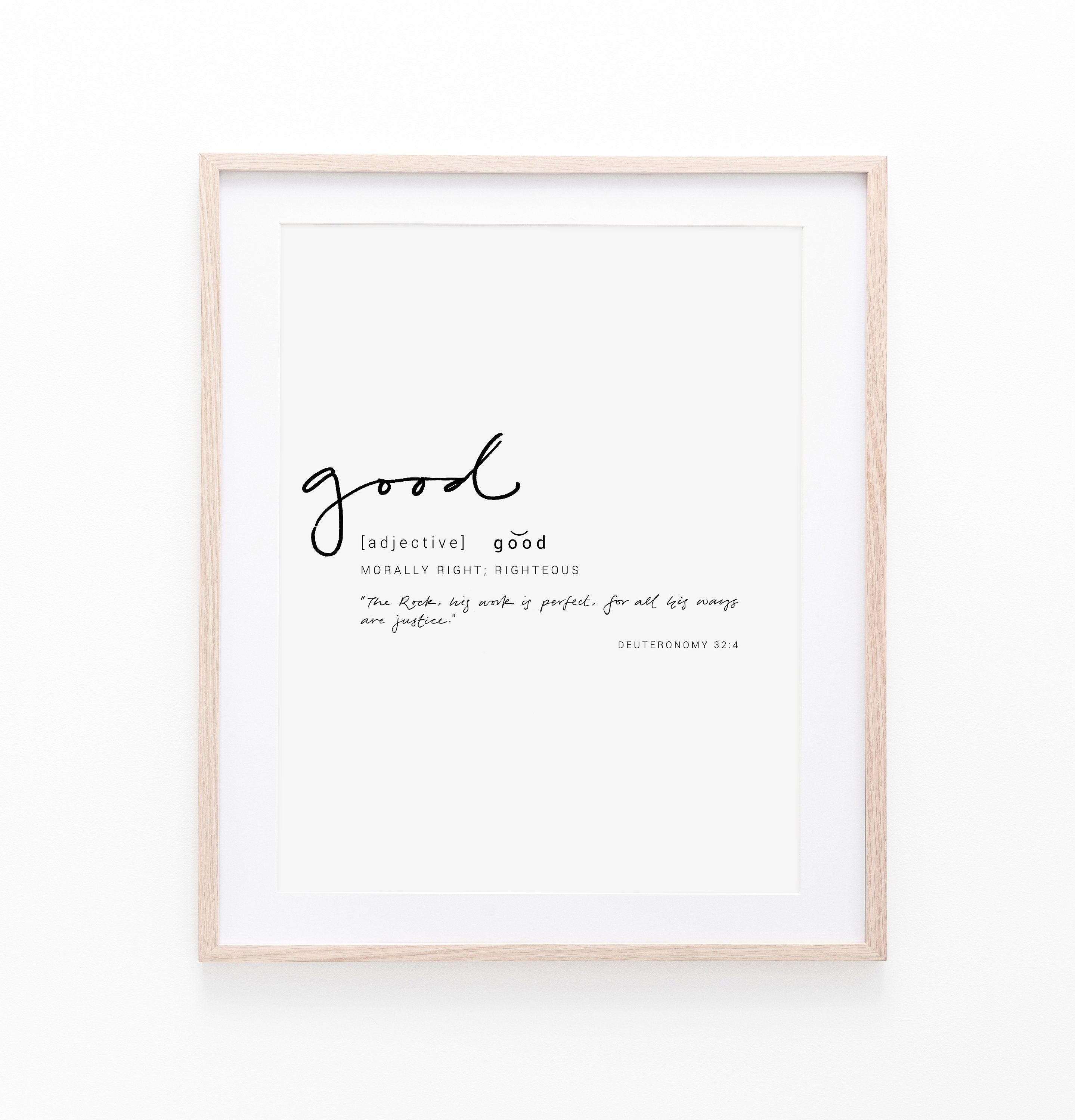 Good Definition Art Print Bible Verse Art Print Christian | Etsy