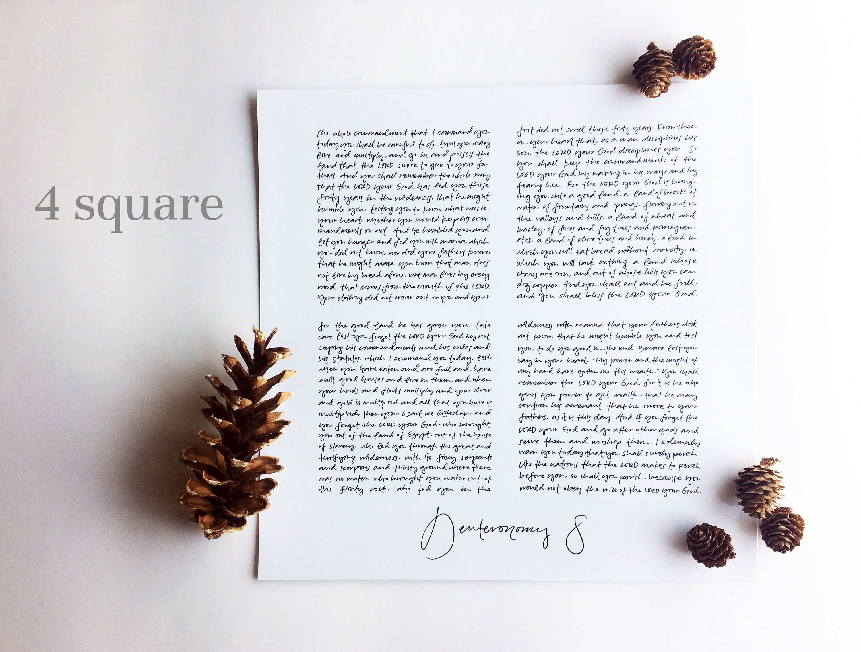 CUSTOM HANDWRITTEN Art Print Custom Bible Wall Art Custom | Etsy