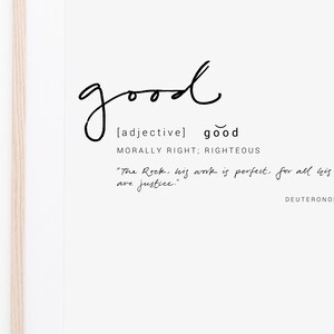Good Definition Art Print Bible Verse Art Print Christian | Etsy