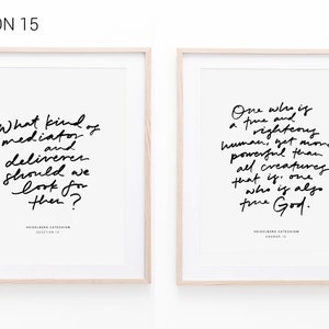 Heidelberg Catechism Print Sets, Minimalist Word Art, Christian Wall ...