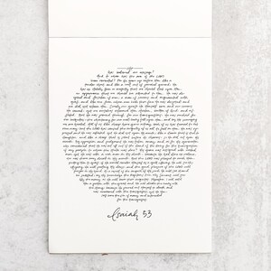 Isaiah 53 Handwritten Circle Art Print, Bible Verse Wall Art, Christian ...