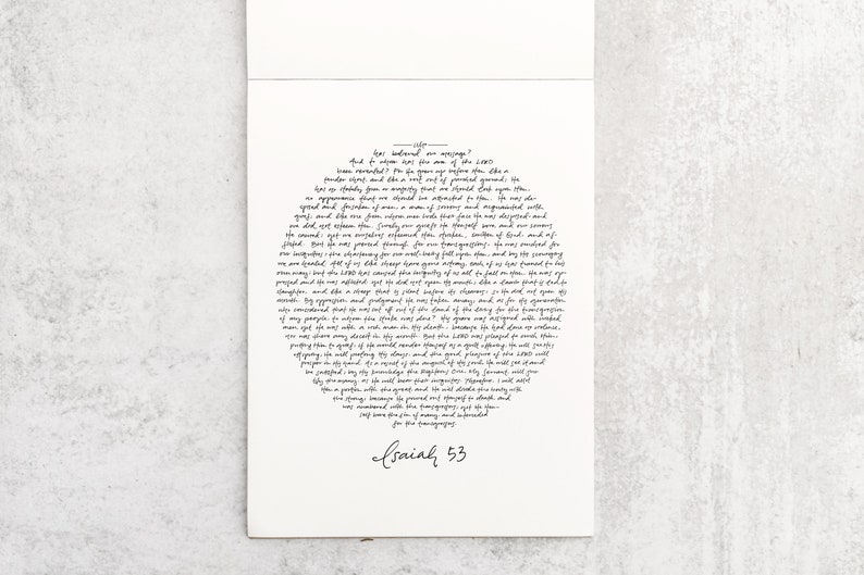 Isaiah 53 Handwritten Circle Art Print Bible Verse Wall Art | Etsy