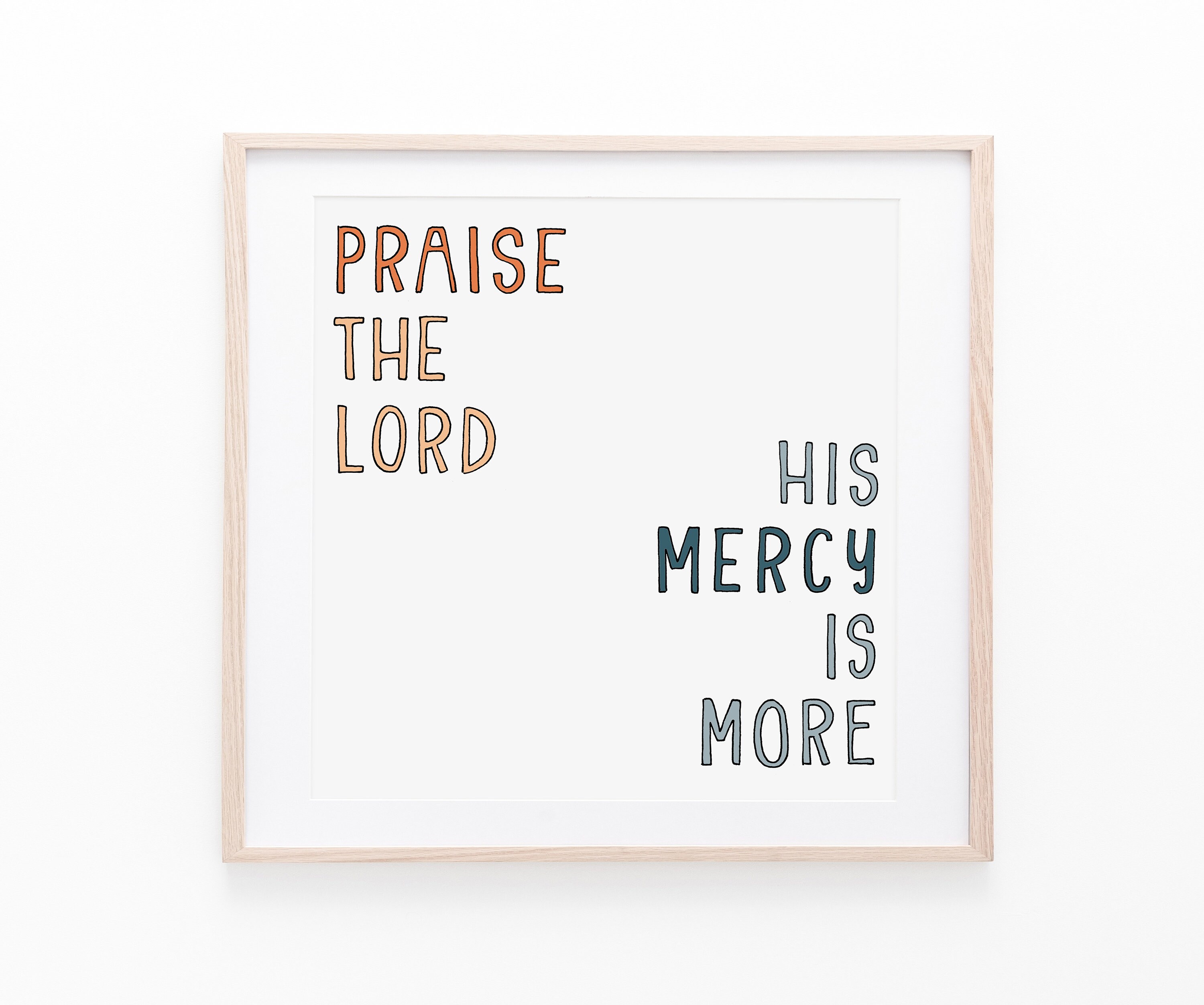 His Mercy is More Art Print Bible Verse Wall Art Christian - Etsy