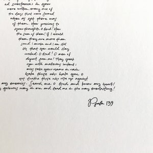 Handwritten Psalm 139 Print, Custom Alphabet Print A-Z, Nursery Wall ...