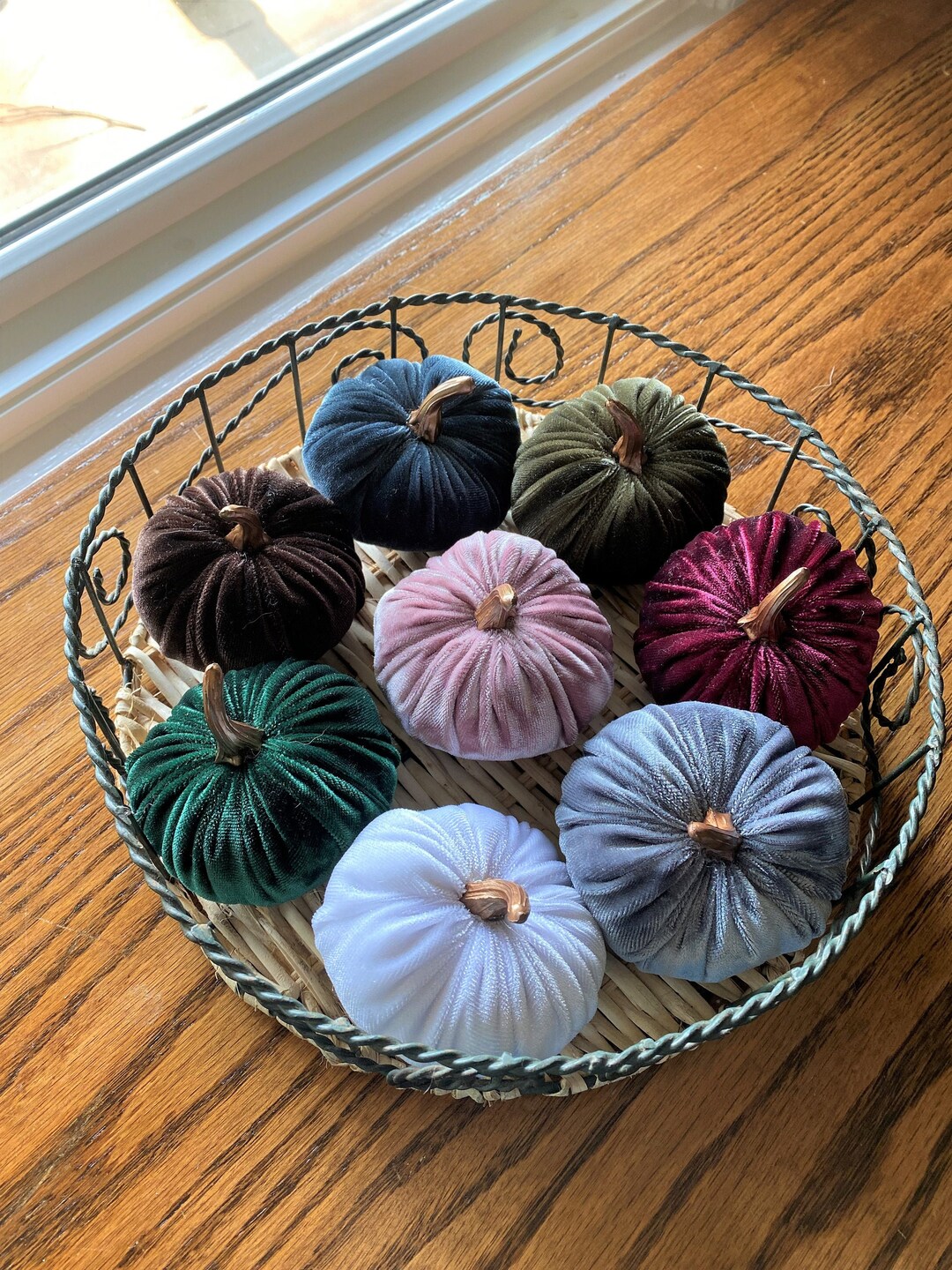 Mini Velvet Pumpkins, Fall Decor, Tier Tray Decor Ideas, 7.00 Each - Etsy