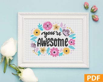 Awesome Cross Stitch Pattern - Etsy
