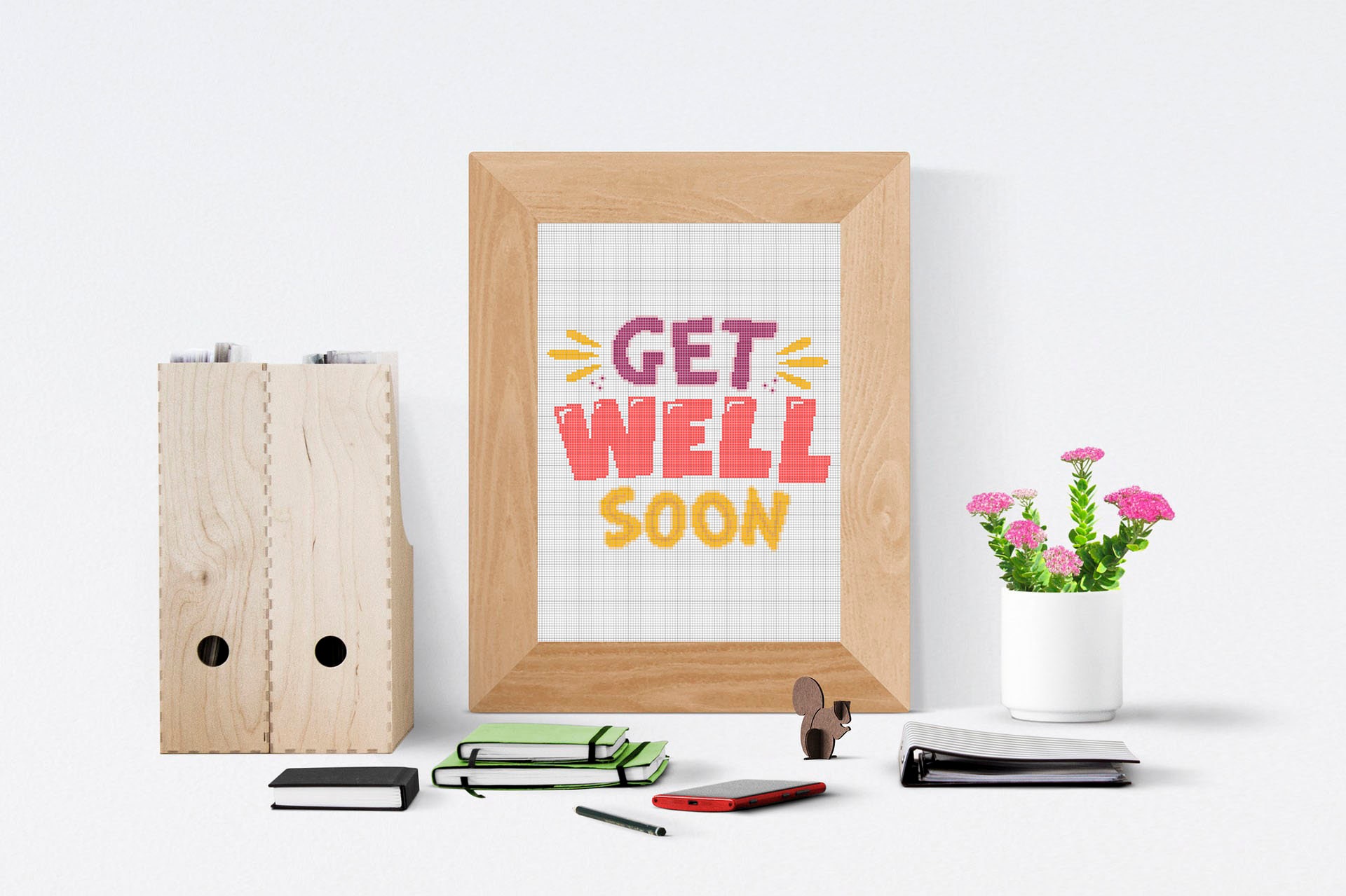Get Well Soon Cross Stitch Pattern Positive Cross Stitch - Etsy