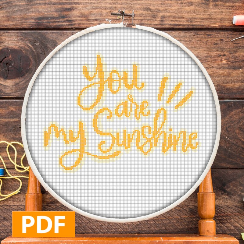 You Are My Sunshine Cross Stitch - Etsy