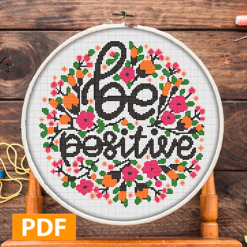 Positive Energy Stitch Pattern PDF - Etsy