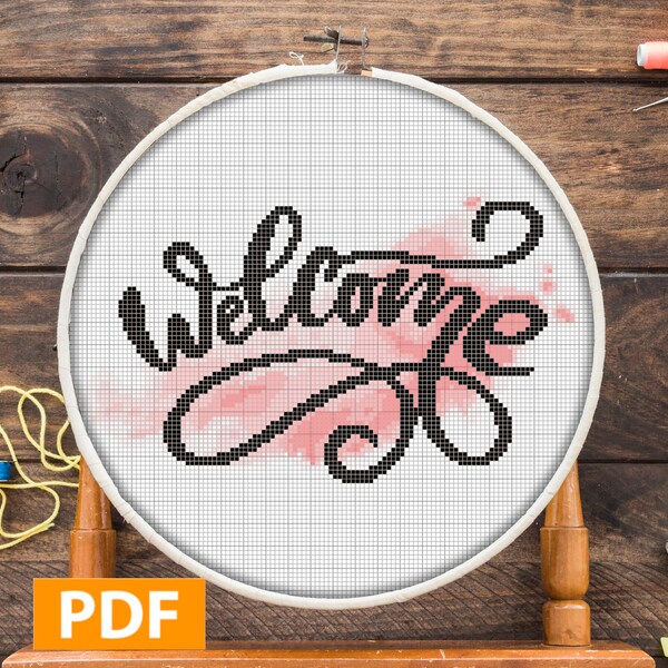 Welcome Cross Stitch Pattern - Etsy