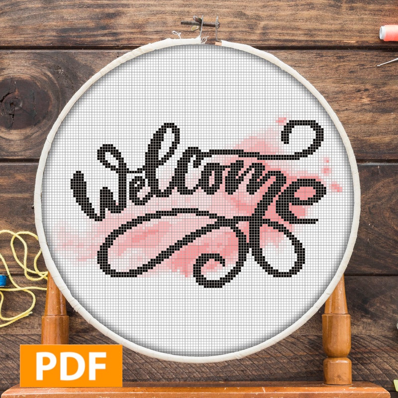 Welcome Cross Stitch Pattern - Etsy
