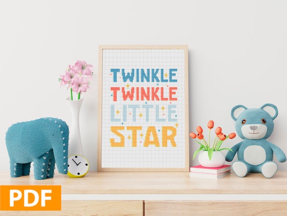 Twinkle Twinkle Little Star Cross Stitch Pattern Cross Stitch - Etsy