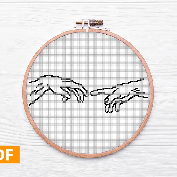 Hand Pattern Cross Stitch - Etsy