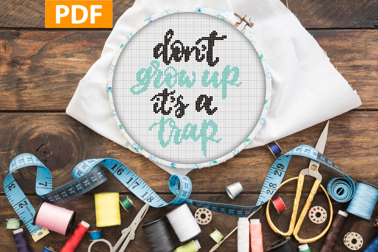 Dont Grow up Its a Trap Cross Stitch Cross Stitch Pattern - Etsy