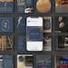 40 Instagram Post Canva Templates for Authors - Navy Midcentury - Etsy