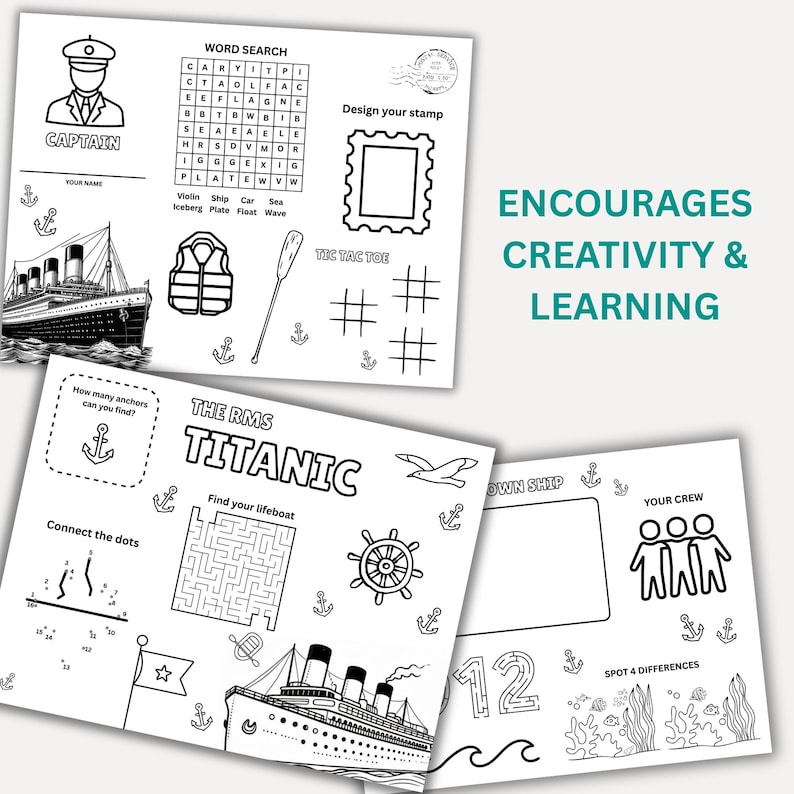 Titanic Coloring Activity Sheet, Printable Titanic School Worksheet ...