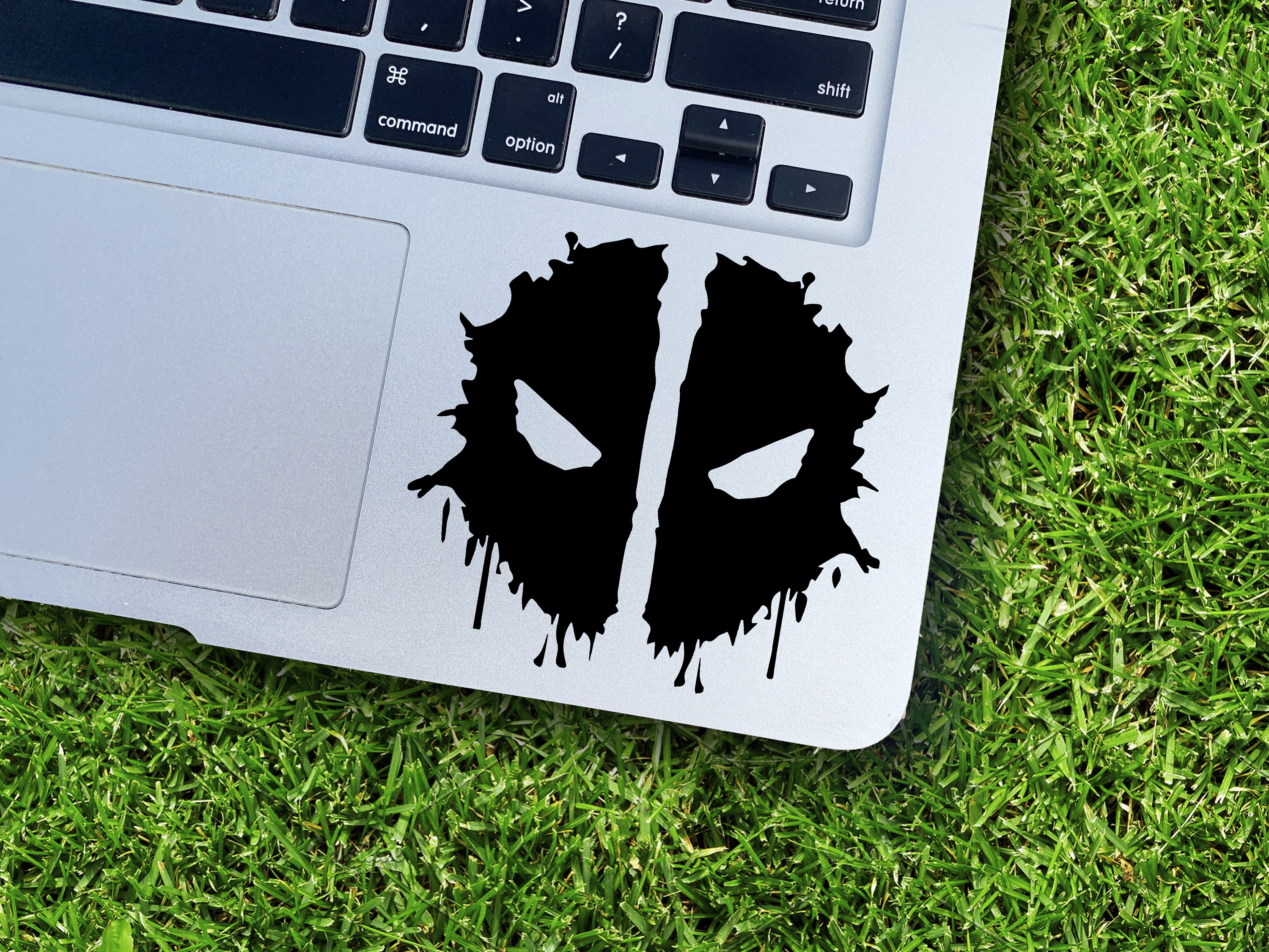 Deadpool Decal Deadpool Face Sticker - Etsy